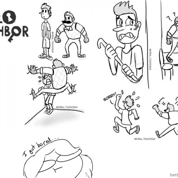 Hello Neighbor Coloring Pages The Player Nicky and Mr Peterson - Free ...