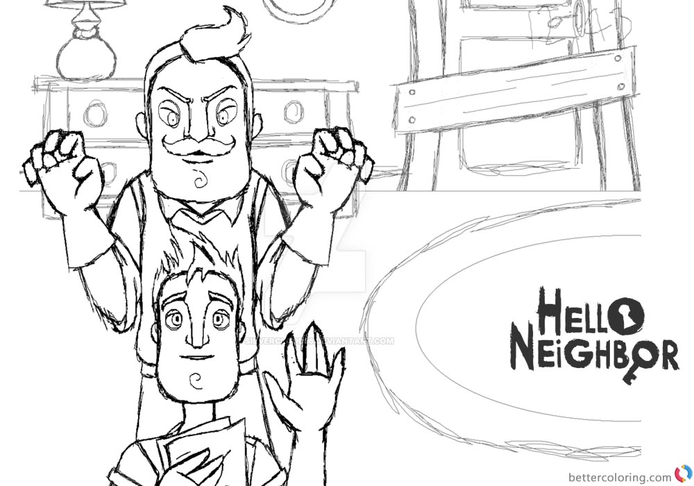 Hello Neighbor 2 Coloring Pages