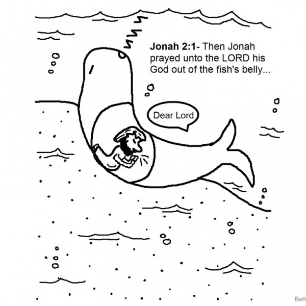 Jonah and The Whale Coloring Pages - Free Printable Coloring Pages