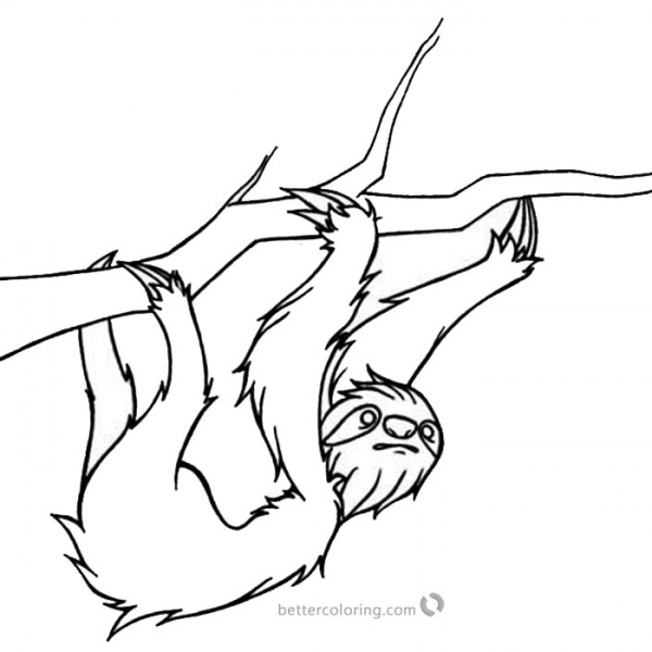 Sloth Coloring Pages Heart Sticker Template - Free Printable Coloring Pages