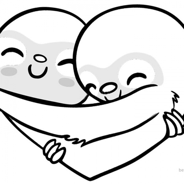 Sloth Coloring Pages - Free Printable Coloring Pages