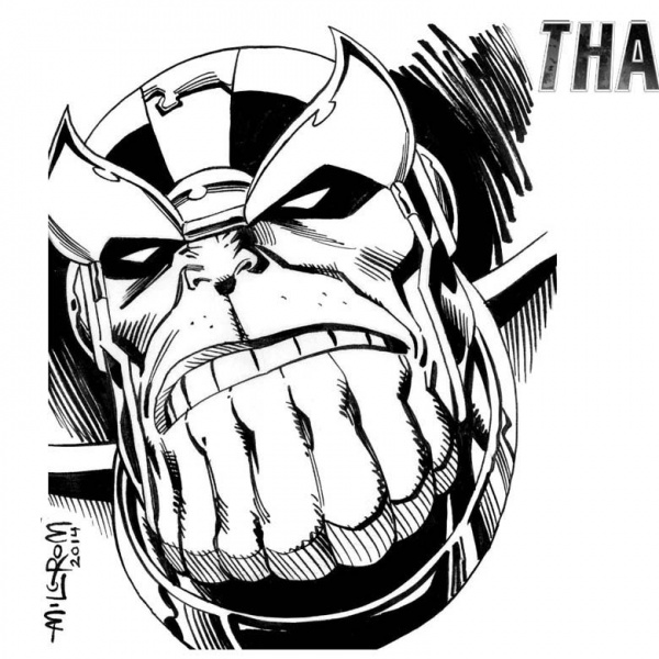 Thanos Coloring Pages from Marvel Avengers - Free Printable Coloring Pages