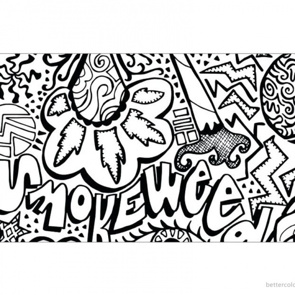 Weed Coloring Pages Garfield Marijuana Decals - Free Printable Coloring ...