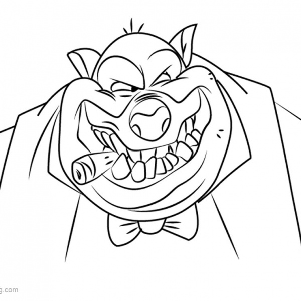 Charlie and Itchy from All Dogs go to Heaven Coloring Pages - Free ...