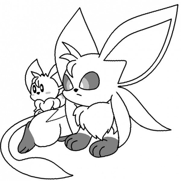 Eevee And Pikachu Coloring Pages