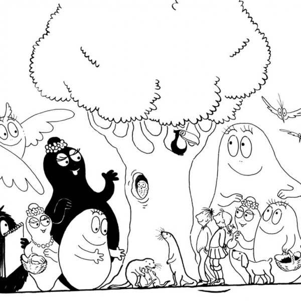 Barbapapa Coloring Pages Characters Playing Game - Free Printable ...