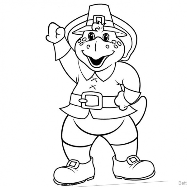 Barney Coloring Pages Line Art - Free Printable Coloring Pages