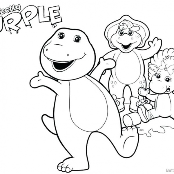 Barney Coloring Pages Drive A Train - Free Printable Coloring Pages