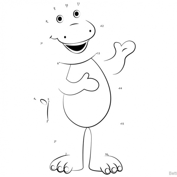 Barney Coloring Pages Drive A Train - Free Printable Coloring Pages