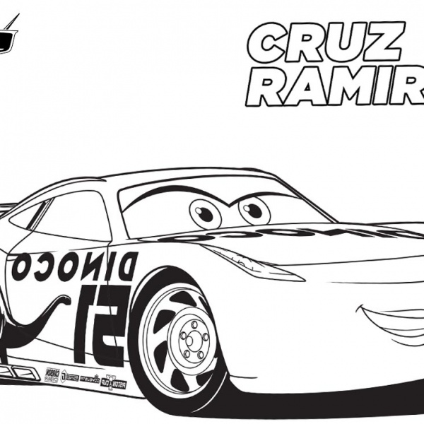 Cars Pixar Coloring Pages Chick Hicks Racing - Free Printable Coloring ...