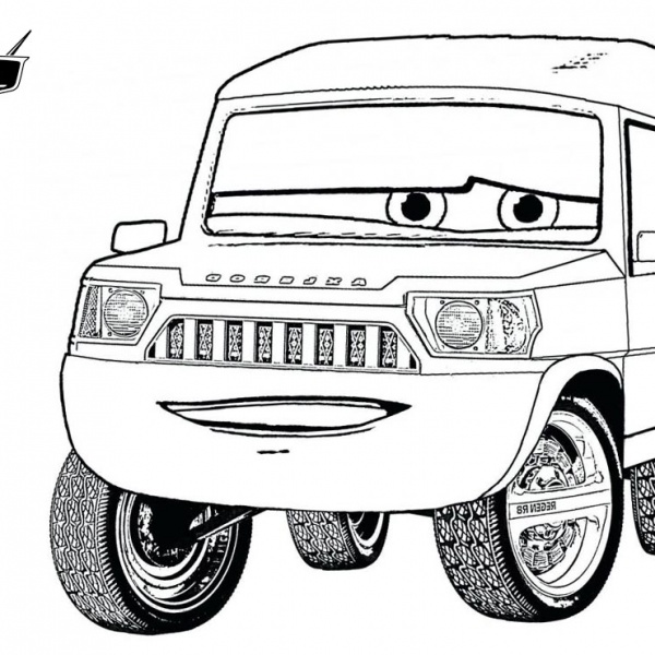 Cars Pixar Coloring Pages Line Art - Free Printable Coloring Pages