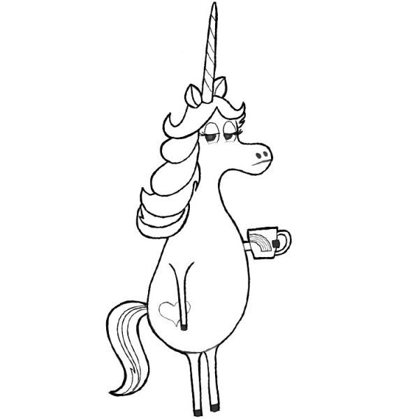 Two Unicorns Coloring Pages with Rainbow - Free Printable Coloring Pages