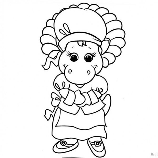 Barney Coloring Pages Drive A Train - Free Printable Coloring Pages