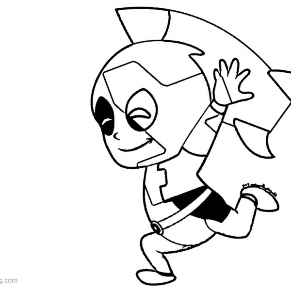 Chibi Deadpool Coloring Pages - Free Printable Coloring Pages