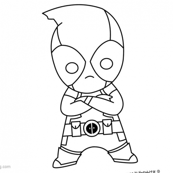 Chibi Deadpool Coloring Pages - Free Printable Coloring Pages