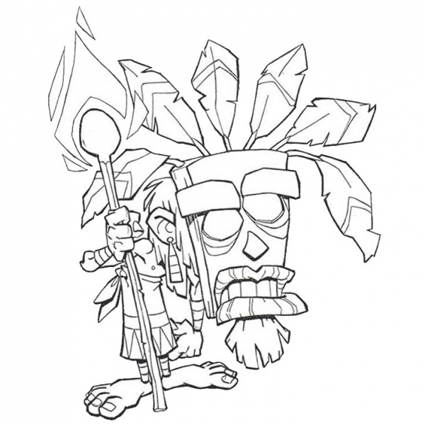 Crash Bandicoot Coloring Pages - Free Printable Coloring Pages