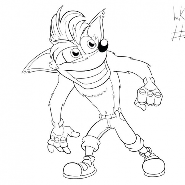 Crash Bandicoot Coloring Pages Line Art - Free Printable Coloring Pages Crash Bandicoot Coloring Pages Line Art - Free Printable Coloring Pages