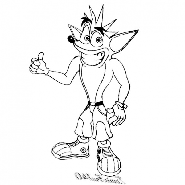 Coco from Crash Bandicoot Coloring Pages Lineart - Free Printable ...