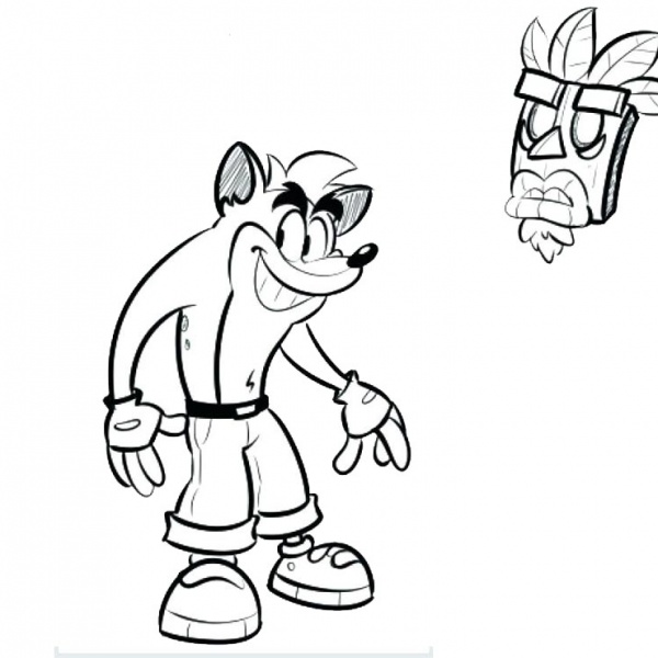 Crash Bandicoot Coloring Pages - Free Printable Coloring Pages