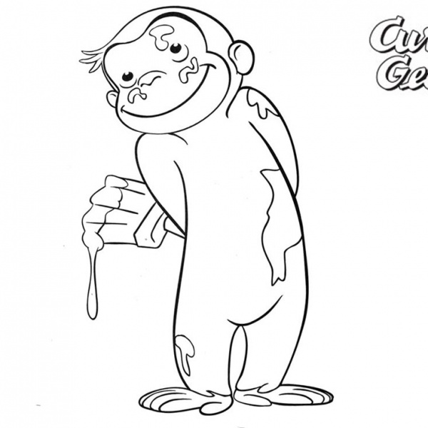 Curious George Coloring Pages Yellow Hat Man Find George Under Hat ...