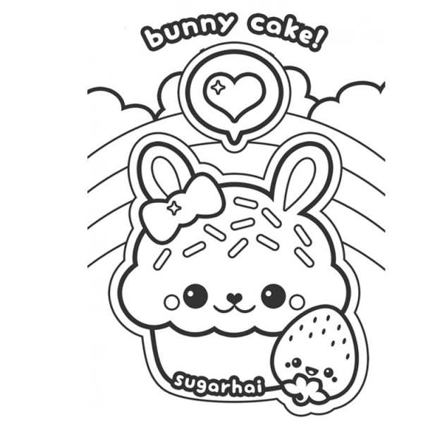 Cute Food Coloring Pages Cartoon Fruits - Free Printable Coloring Pages