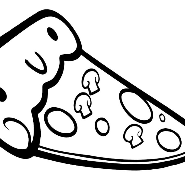 Cute Food Coloring Pages Many Snacks - Free Printable Coloring Pages