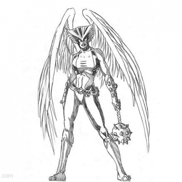Hawkgirl Coloring Pages - Free Printable Coloring Pages