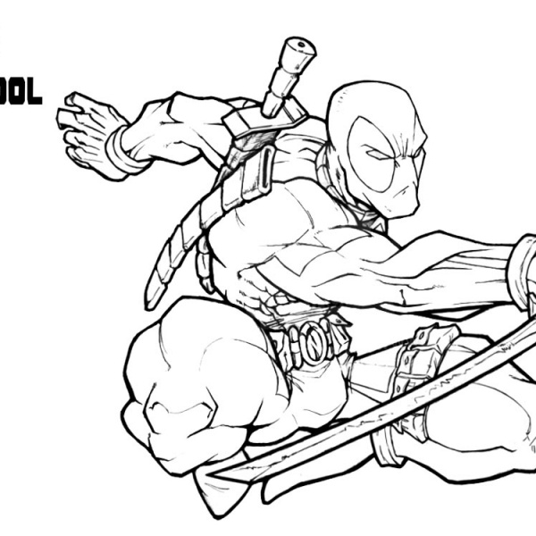 Lego Deadpool Coloring Pages from Marvel Super Heros - Free Printable ...