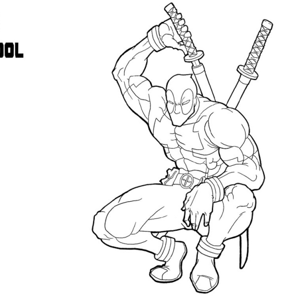 Lego Deadpool Coloring Pages Fighting - Free Printable Coloring Pages