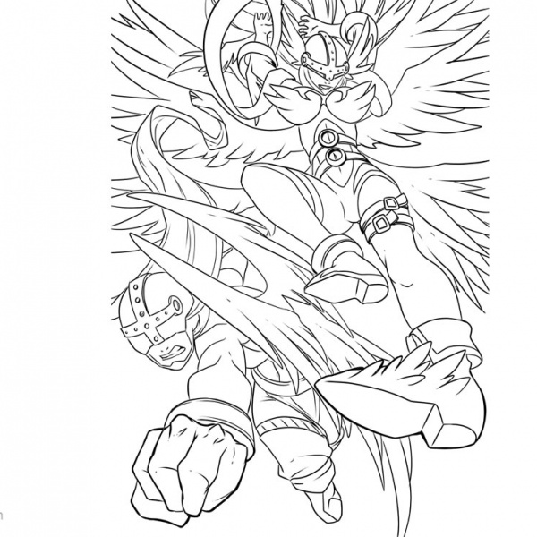 Digimon Coloring Pages Kari Outline by kleenesoph - Free Printable ...