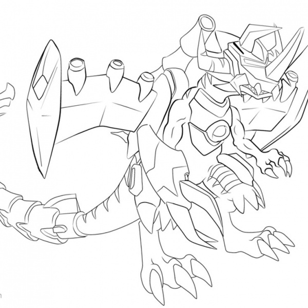 Digimon Coloring Pages Shoutmon Lineart by neoarchangemon - Free ...