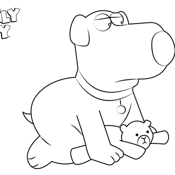 Family Guy Coloring Pages Brian is Sleeping - Free Printable Coloring Pages