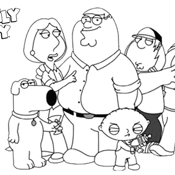 Family Guy Coloring Pages Family Members - Free Printable Coloring Pages