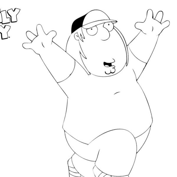 Family Guy Coloring Pages Brian is Playing Music - Free Printable ...