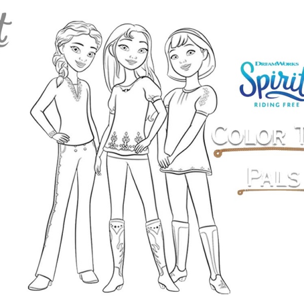 Spirit Riding Free Coloring Pages Lucky and Spirit - Free Printable ...