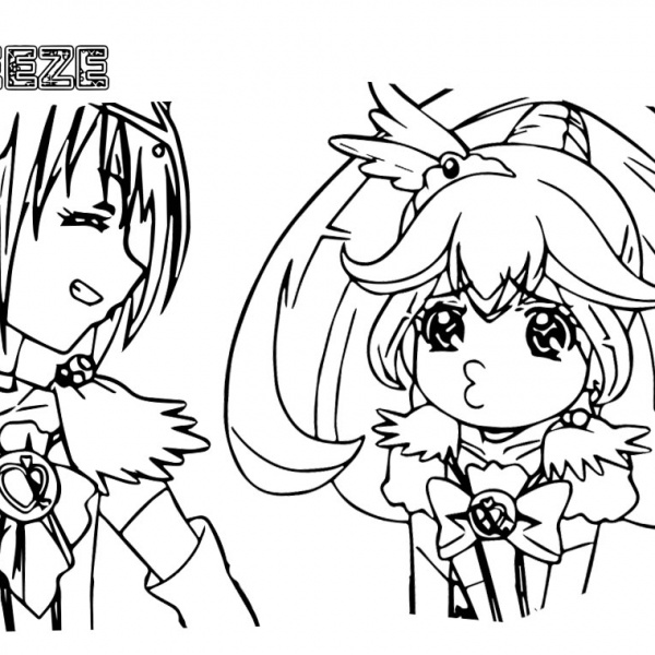 Glitter Force Coloring Pages Precure Character Lineart - Free Printable ...