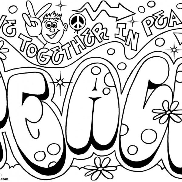 999 Colouring Pages Graffiti Coloring Pages 100 Pictures Free - Riset