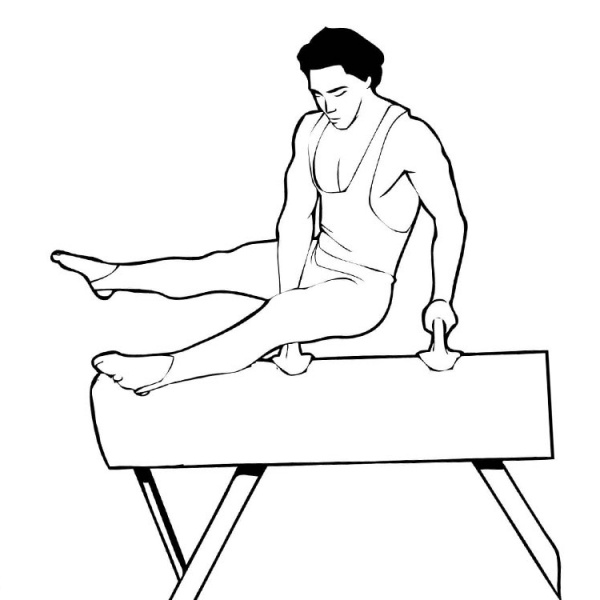 Balance Beam from Gymnastics Coloring Pages - Free Printable Coloring Pages