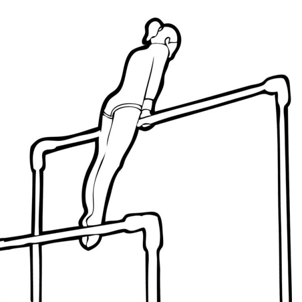 Gymnastics Bars Coloring Pages Sketch Coloring Page