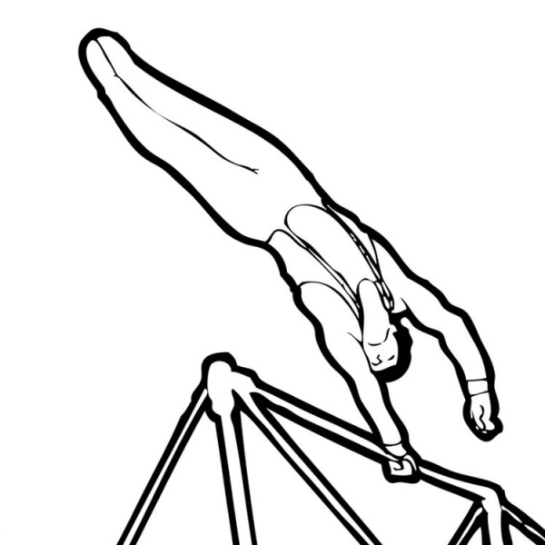 Gymnastics Coloring Pages Vault - Free Printable Coloring Pages