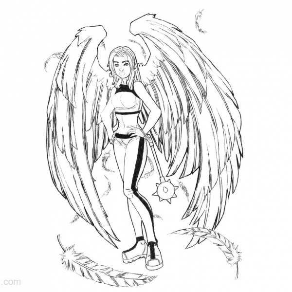 Hawkgirl Coloring Pages - Free Printable Coloring Pages