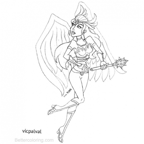 Hawkgirl Coloring Pages DC Characters by soefara - Free Printable ...