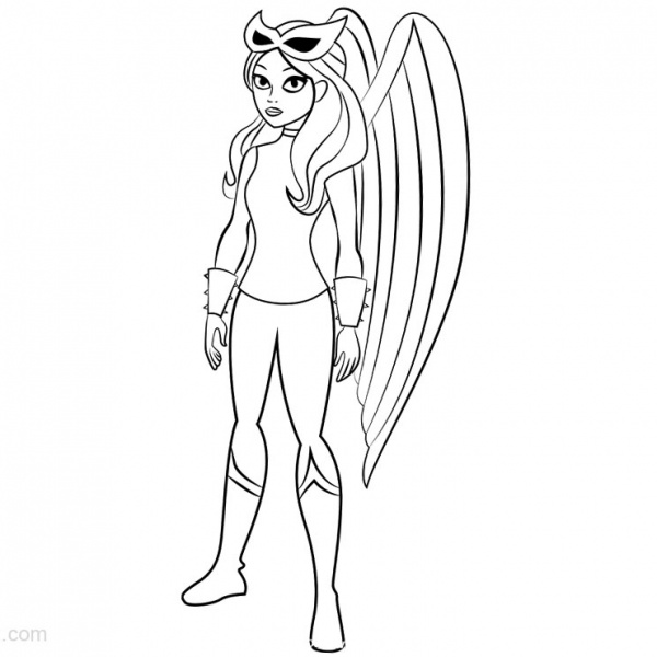 Hawkgirl Coloring Pages Hand Drawing by jesi15 - Free Printable ...