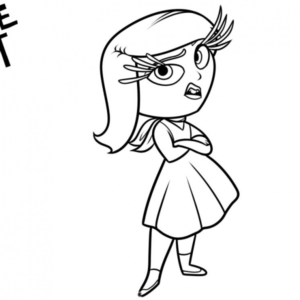 Inside Out Coloring Pages Character Disgust - Free Printable Coloring Pages