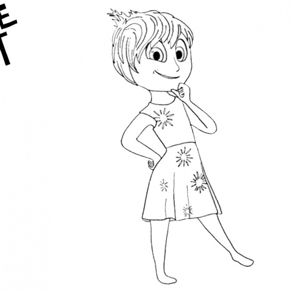 Inside Out Coloring Pages Joy Give Sadness A Flower - Free Printable ...