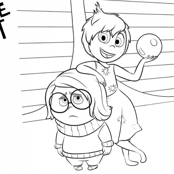 Inside Out Coloring Pages Joy Give Sadness A Flower - Free Printable ...