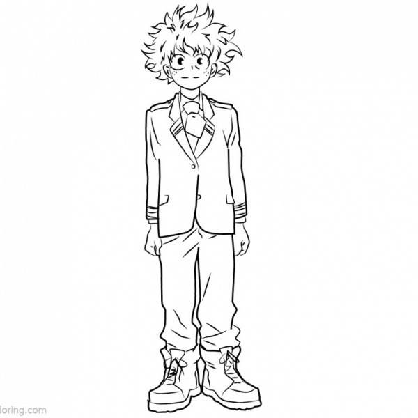 My Hero Academia Coloring Pages Eijirou Kirishima - Free Printable ...