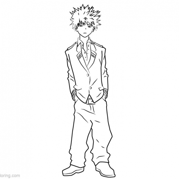 My Hero Academia Coloring Pages Denki Kaminari - Free Printable ...