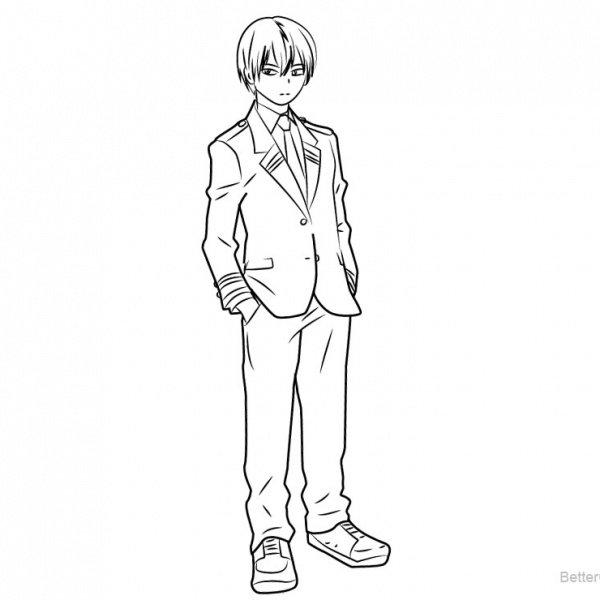 My Hero Academia Coloring Pages Hand Drawing - Free Printable Coloring ...
