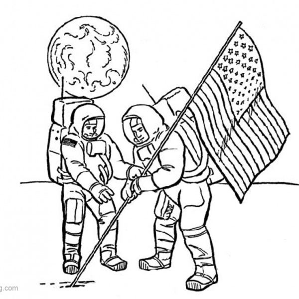 Patriotic Coloring Pages Soldier with Flag - Free Printable Coloring Pages